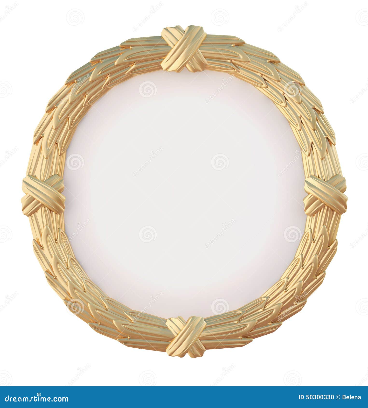 Decorative Round Gold Frame Stock Photo - Image of decorative, classic ...