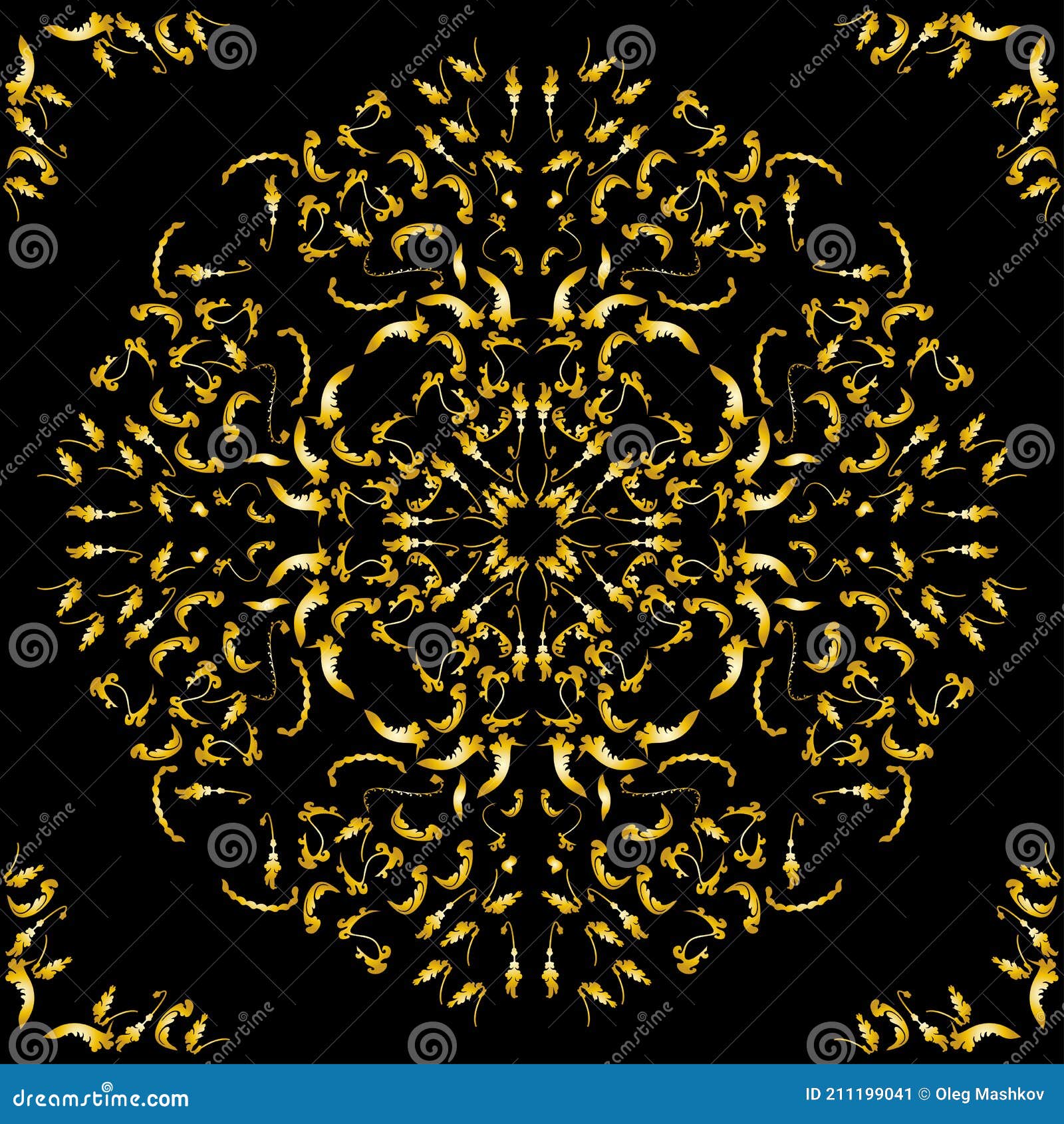 Decorative round pattern stock vector. Illustration of classical ...