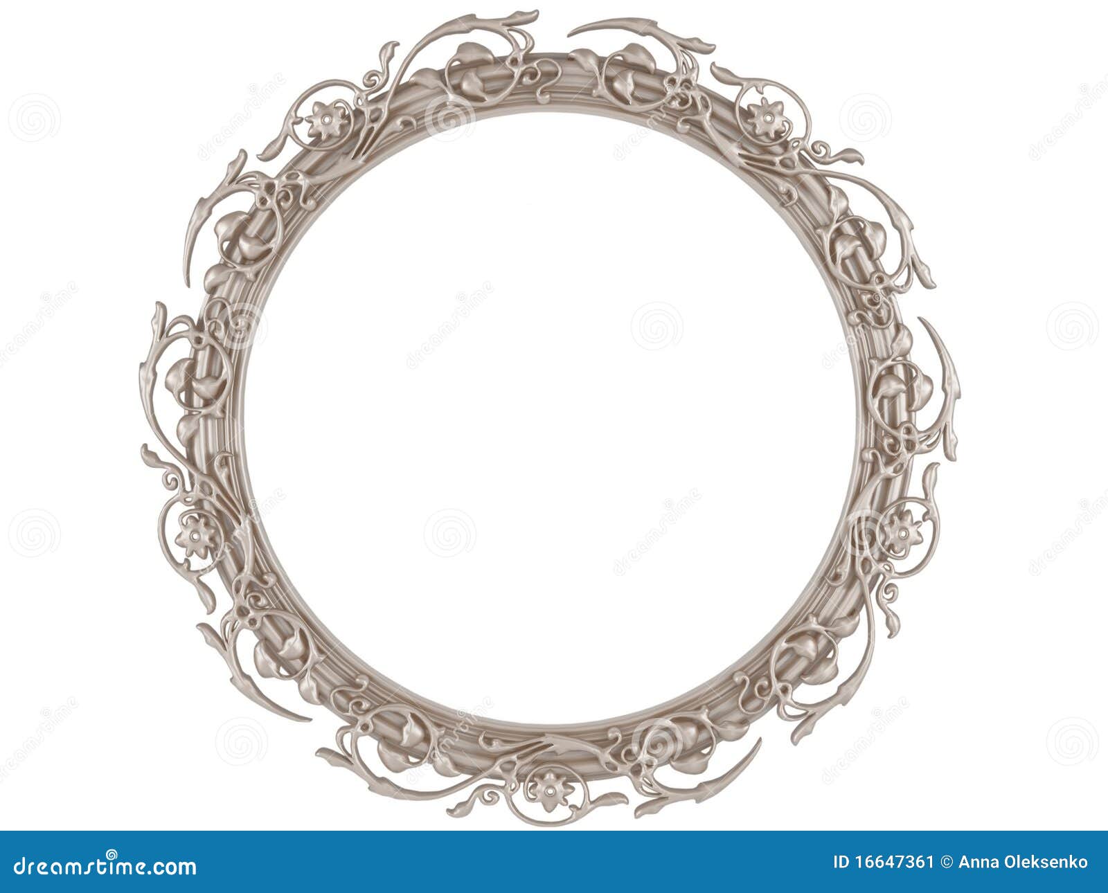 A Decorative Round Picture Frame Isolated Stock Illustration ...