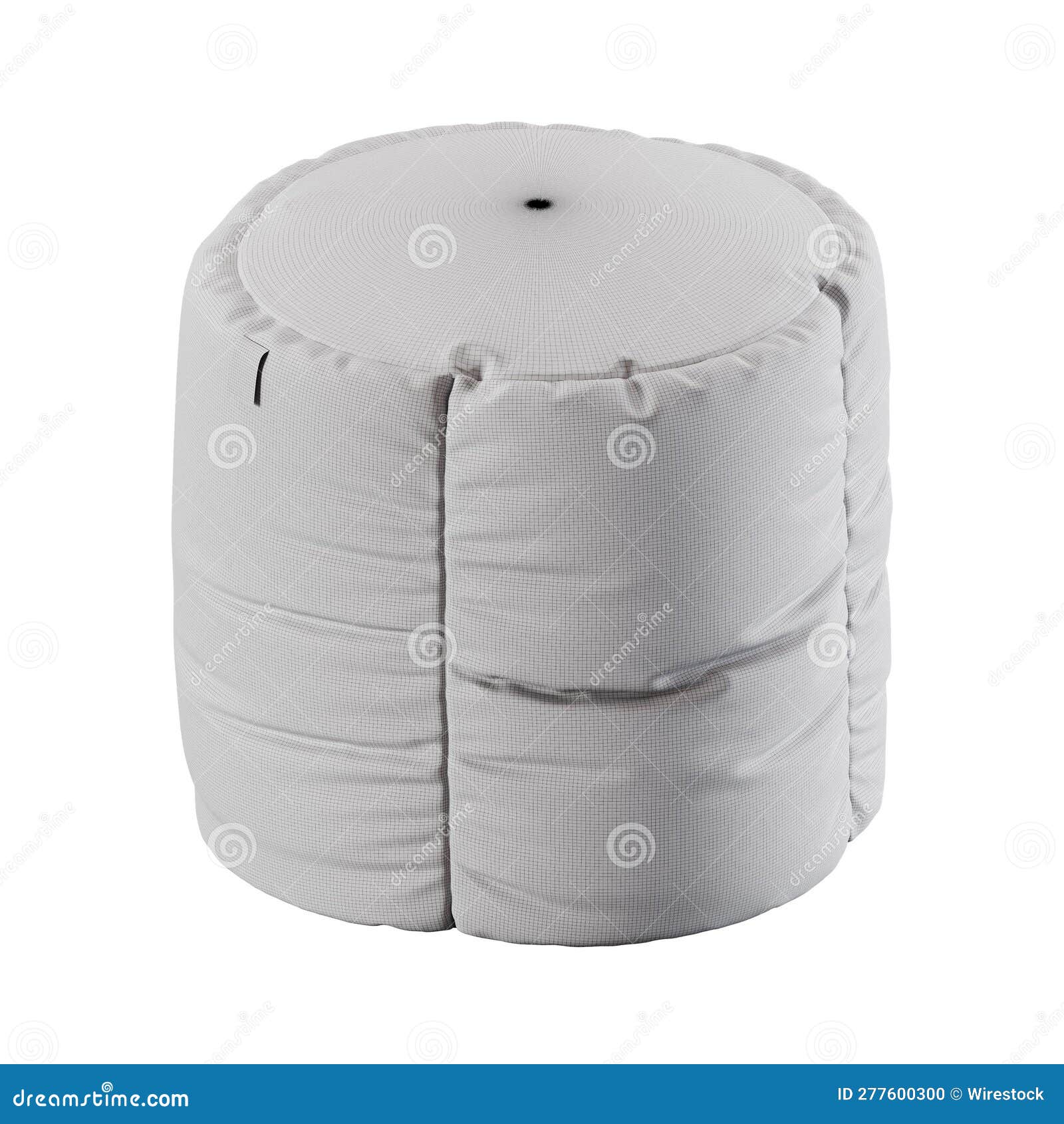 Decorative Round Pouf Isolated on a White Background Stock Photo ...