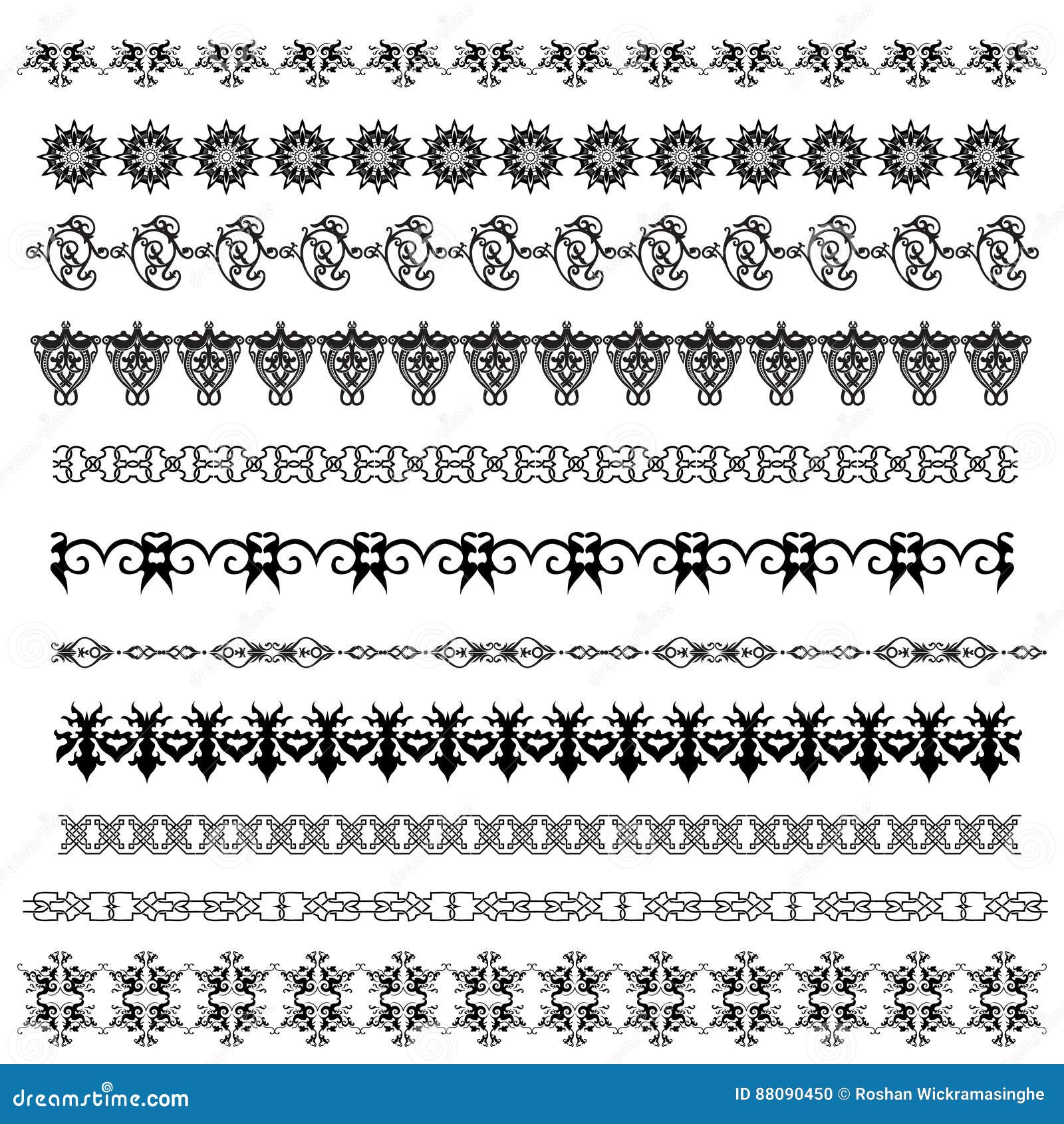 Decorative Rule lines stock vector. Illustration of clip - 88090450