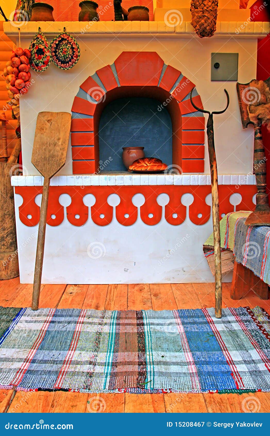 Decorative russian stove stock image. Image of oven, russia - 15208467