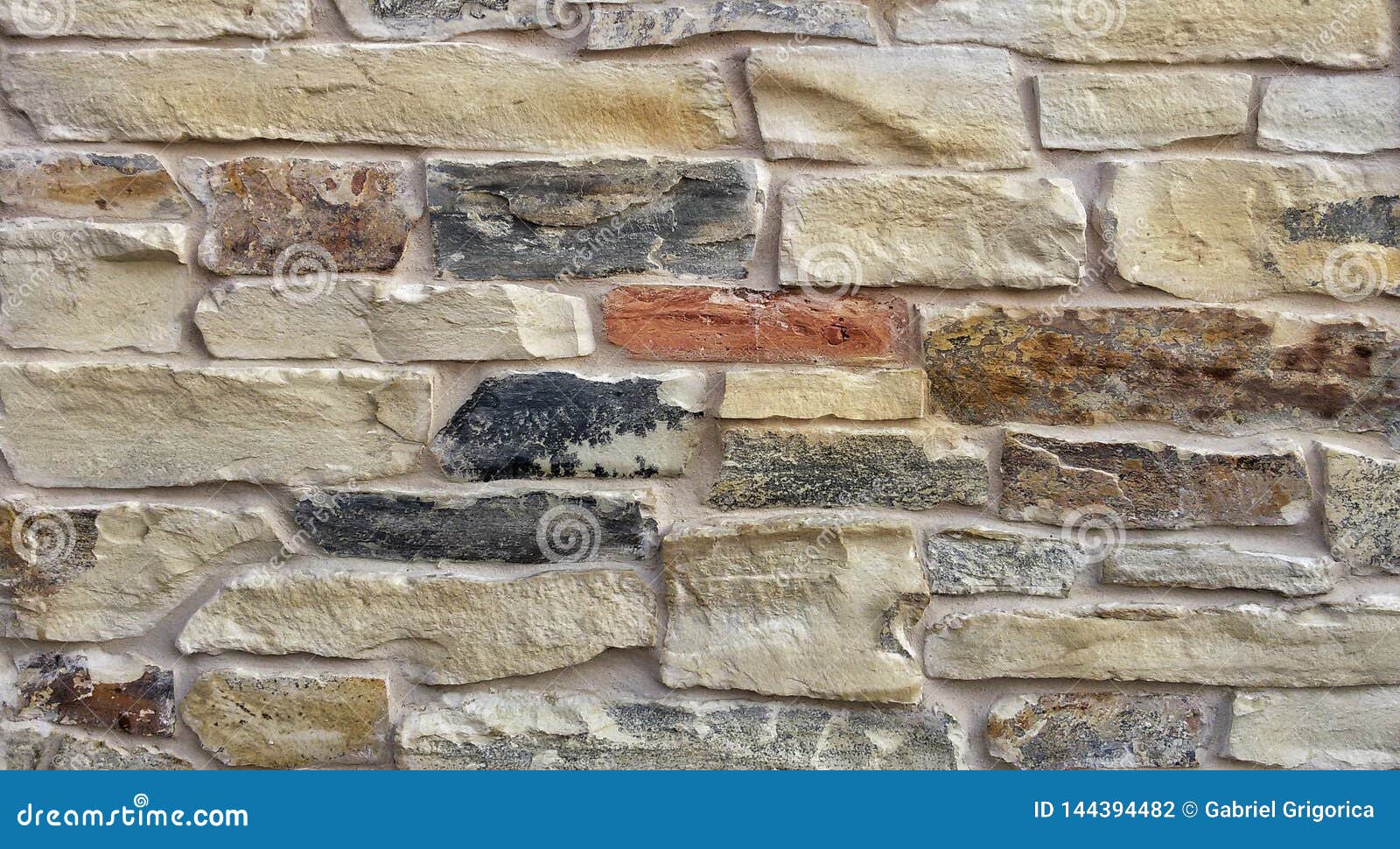 Decorative Rustic Stone Used in Construction Stock Photo - Image of ...