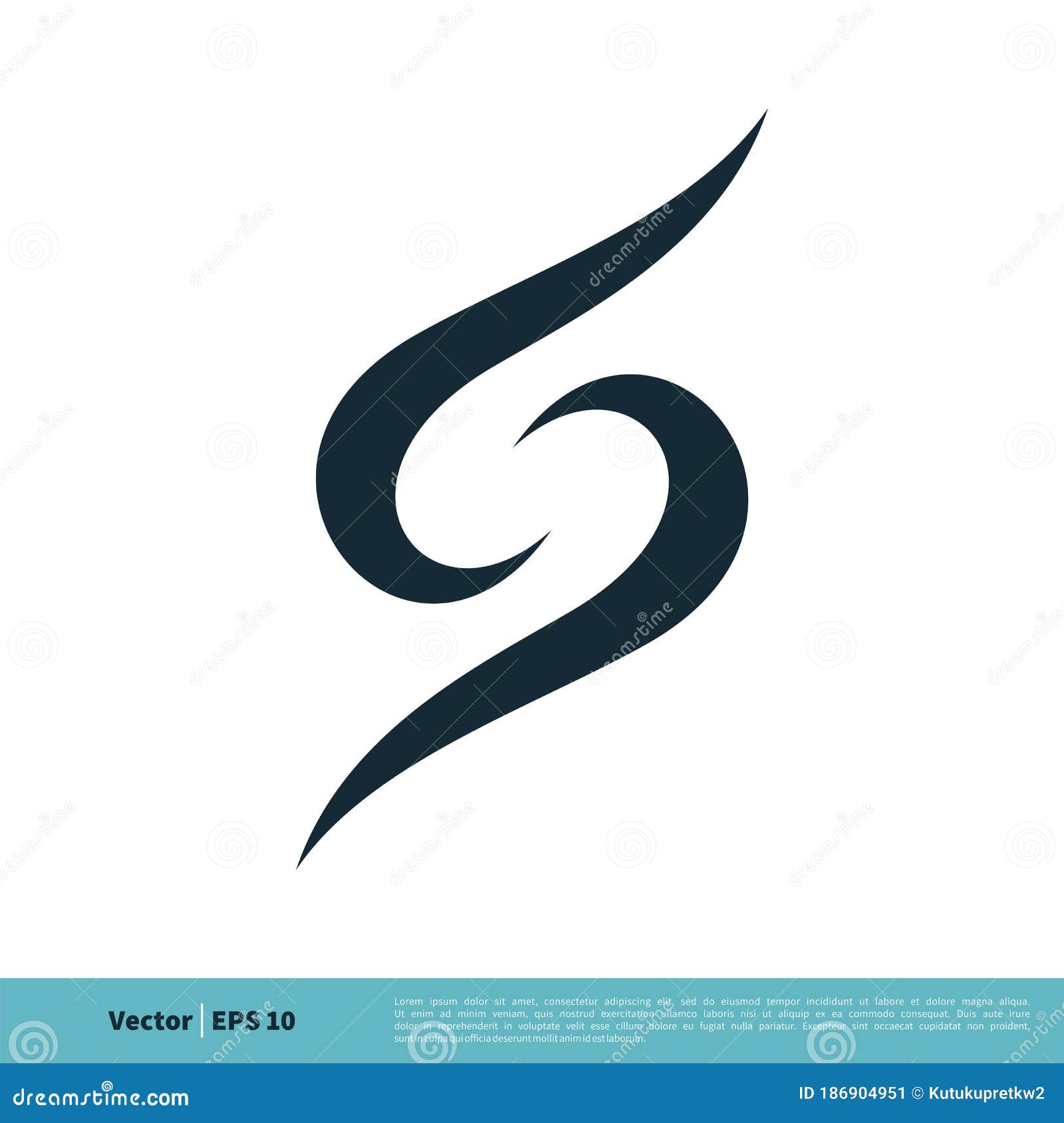 Decorative S Letter Swoosh Icon Vector Logo Template Illustration ...