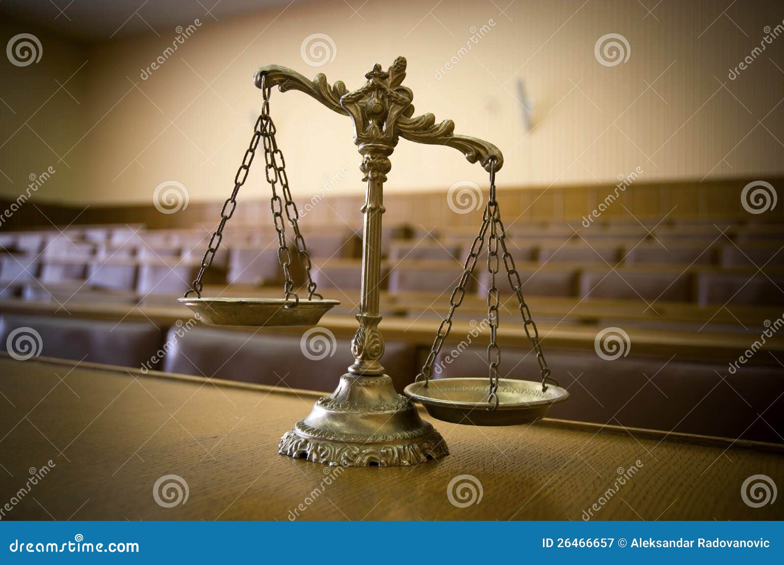 Decorative Scales of Justice in the Courtroom Stock Image - Image of ...