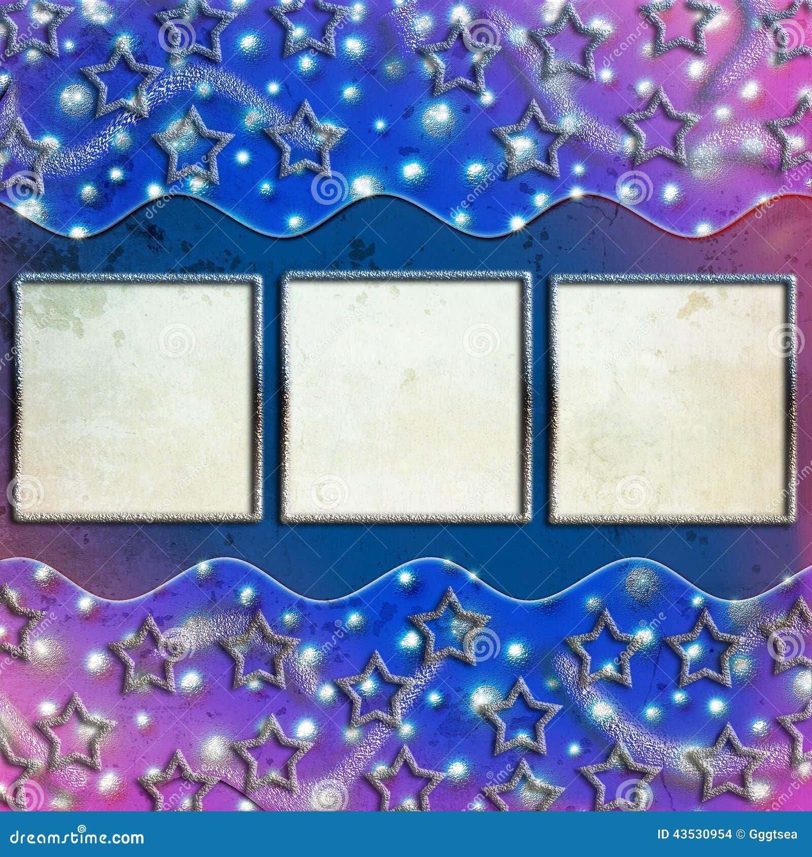 Decorative scrapbook frame stock illustration. Illustration of purple ...