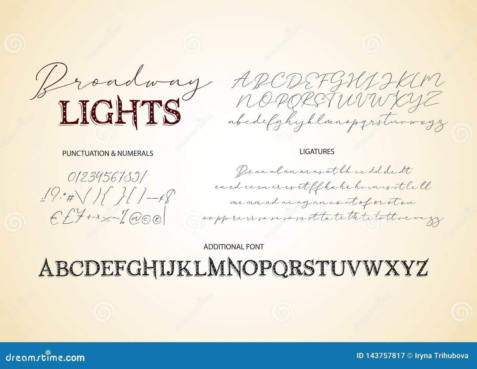 Decorative Script Duo Font. Stock Vector - Illustration of paint, brush ...