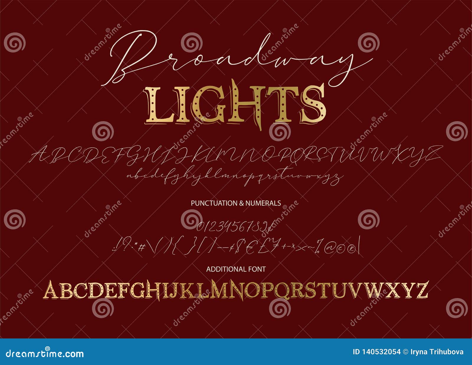Decorative Script Duo Font. Stock Vector - Illustration of gord ...