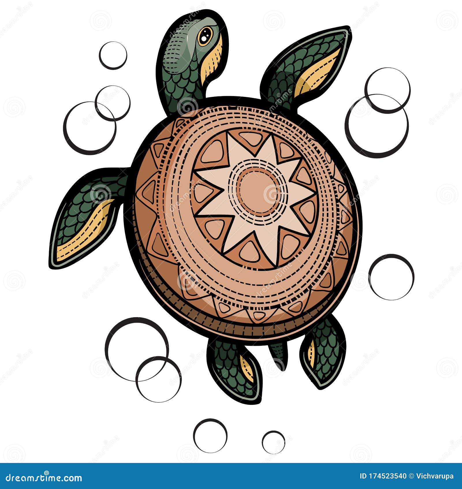 Sea Turtle Celtic Knot Vector Illustration | CartoonDealer.com #175239766