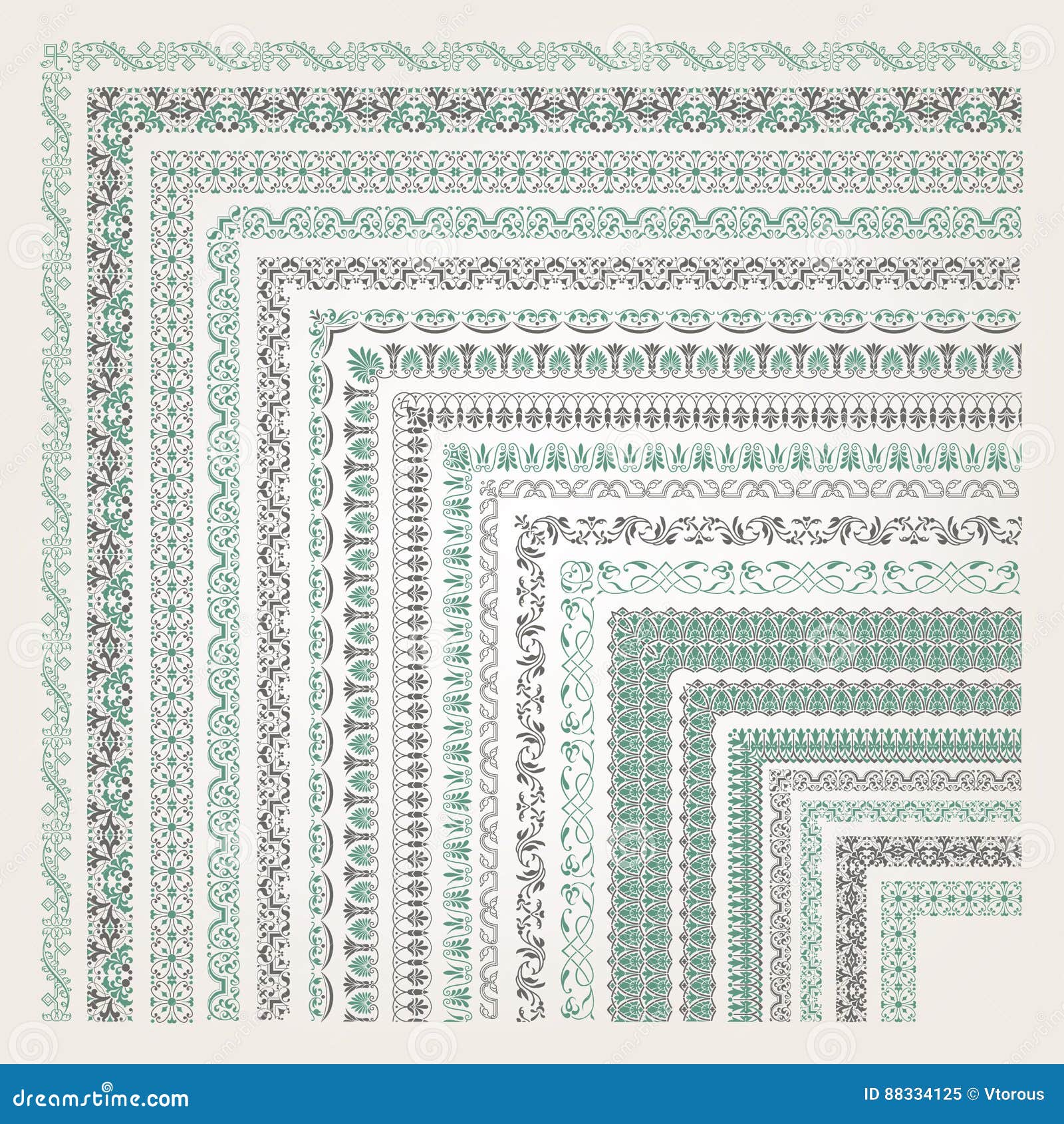 Decorative seamless border stock vector. Illustration of huge - 88334125