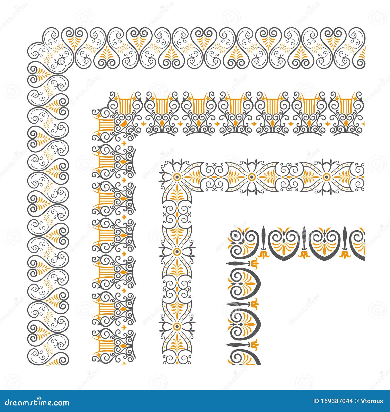 Decorative seamless border stock vector. Illustration of geometric ...