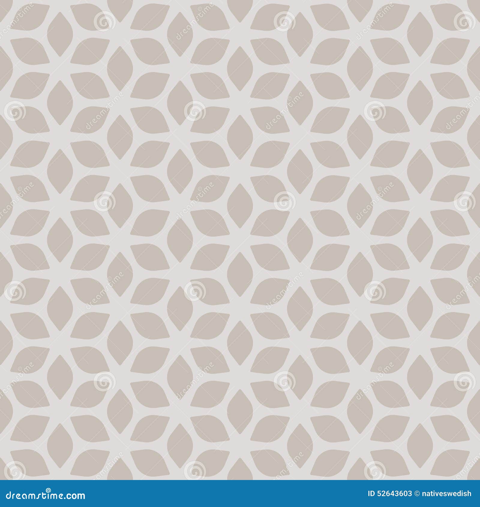 Decorative Seamless Floral Geometric Gold & Beige Pattern Background ...