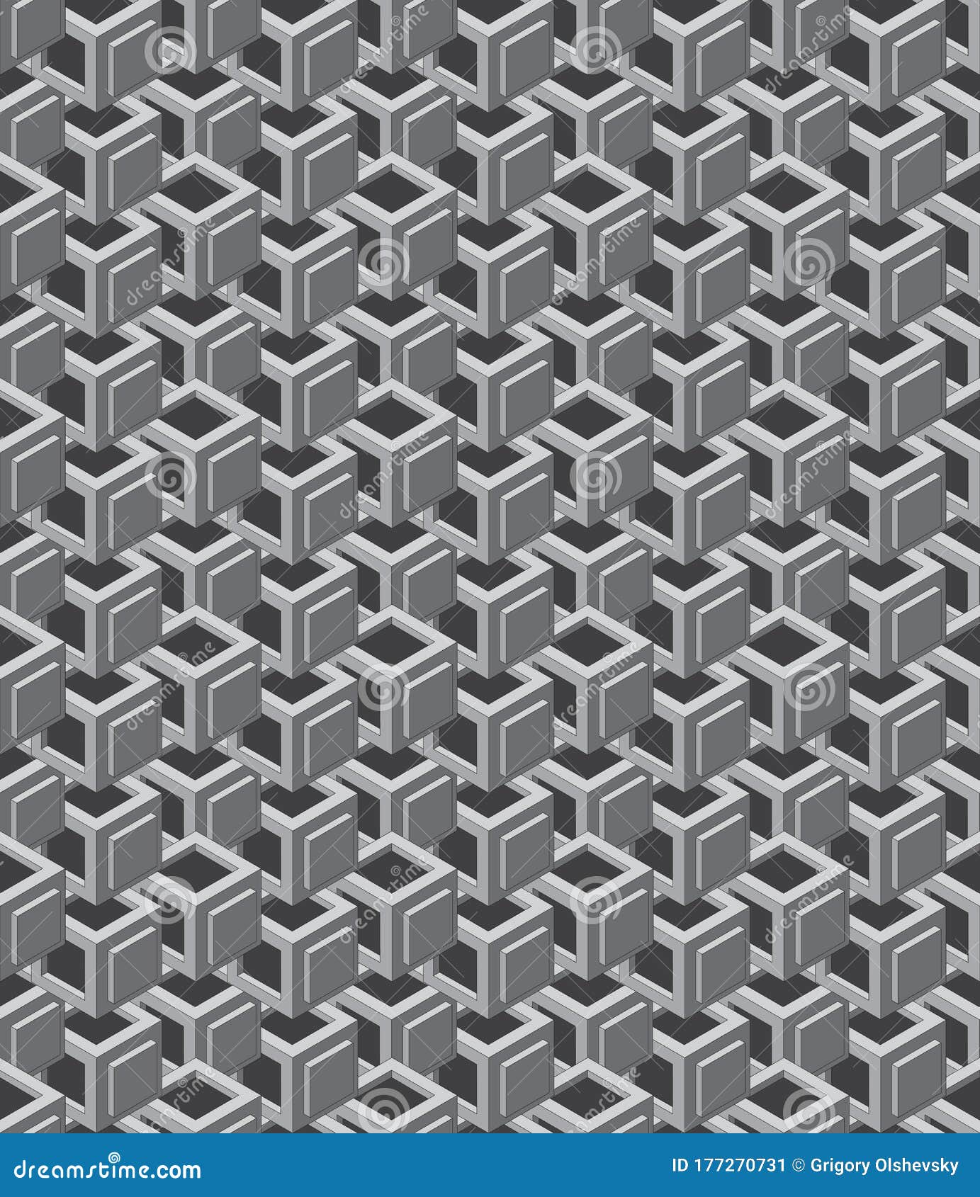 Decorative Seamless Gray Grid or Wall Stock Vector - Illustration of ...