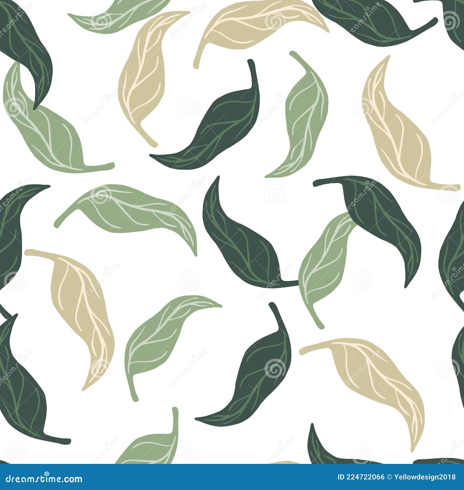 Mandarin And Leaves Watercolor Seamless Pattern. Inversion White Color ...