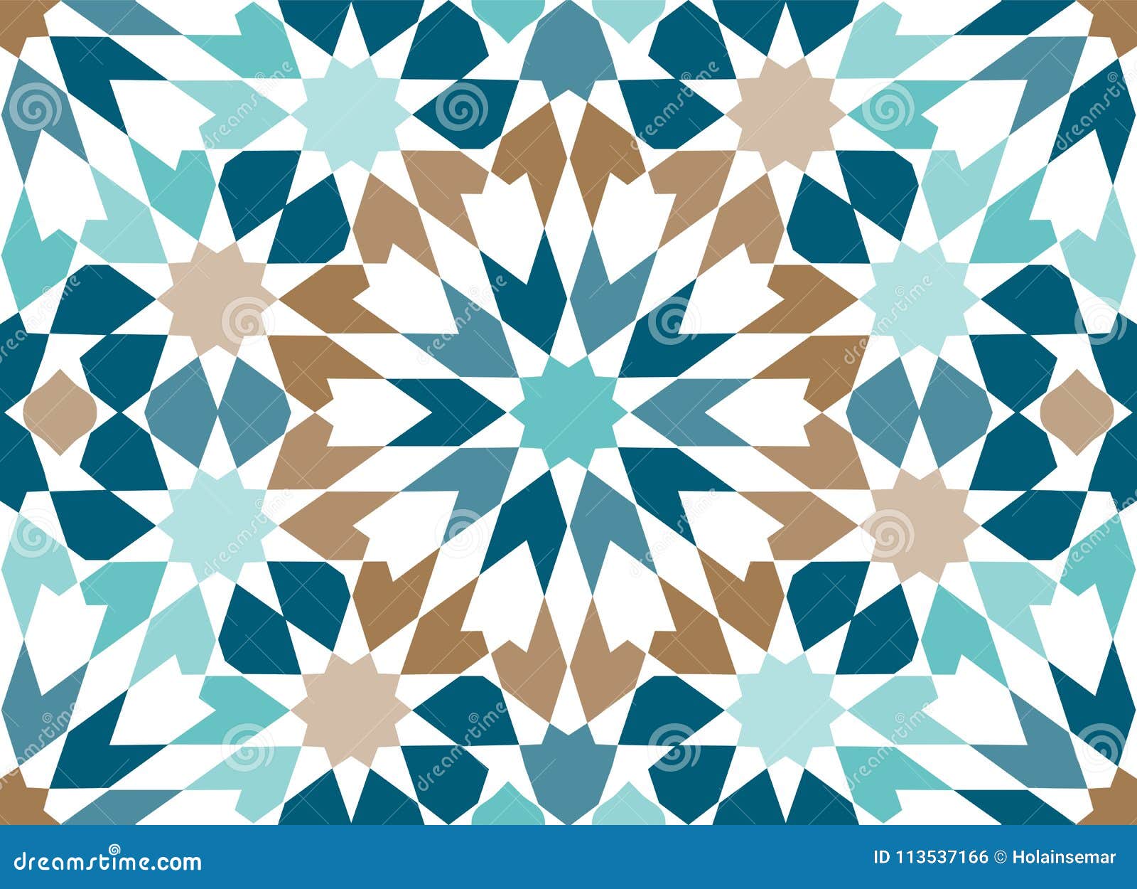 Decorative Seamless Pattern in Arabesque Style Stock Vector ...