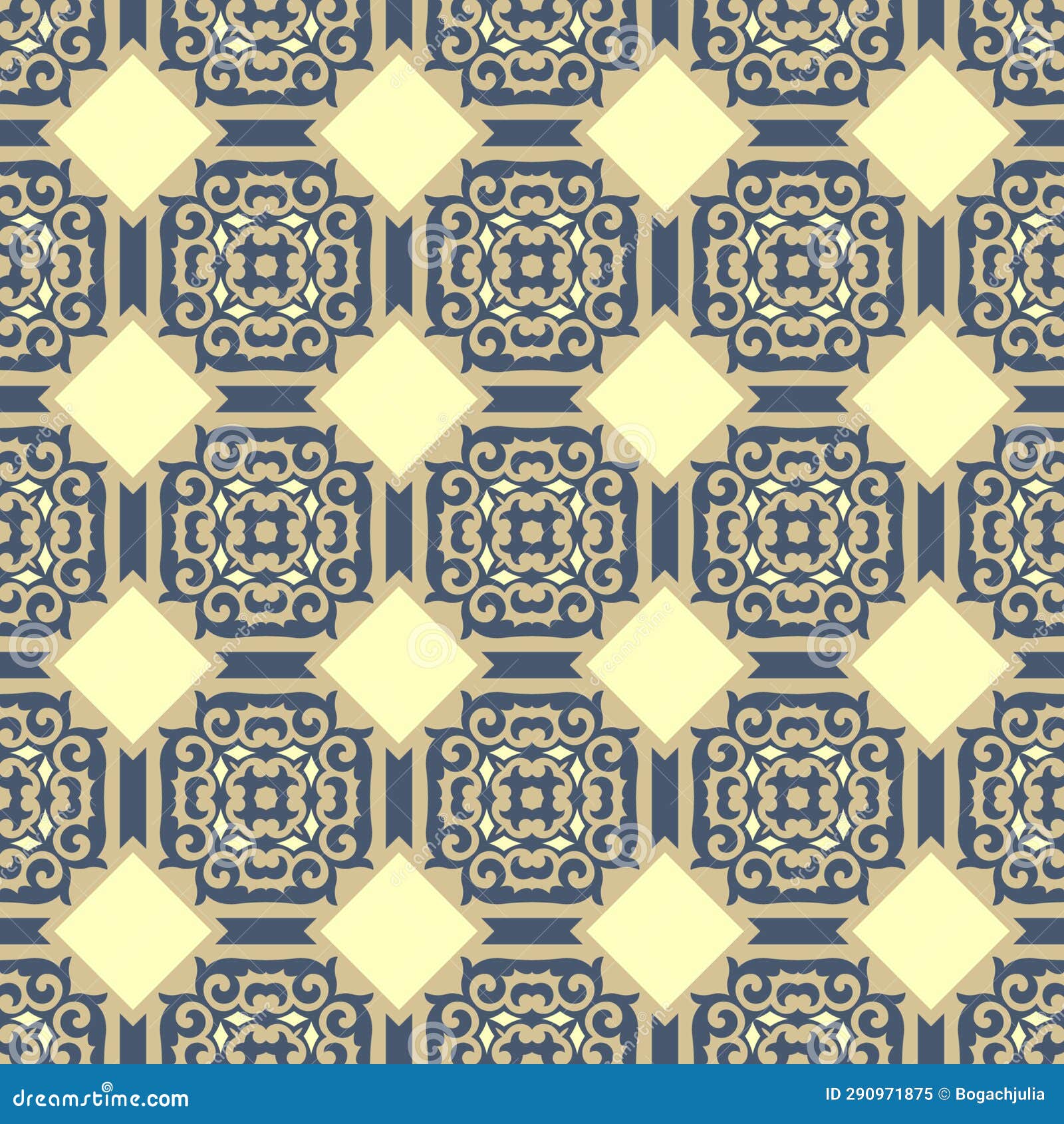 Decorative Seamless Pattern with Beautiful Elements Designs Stock ...