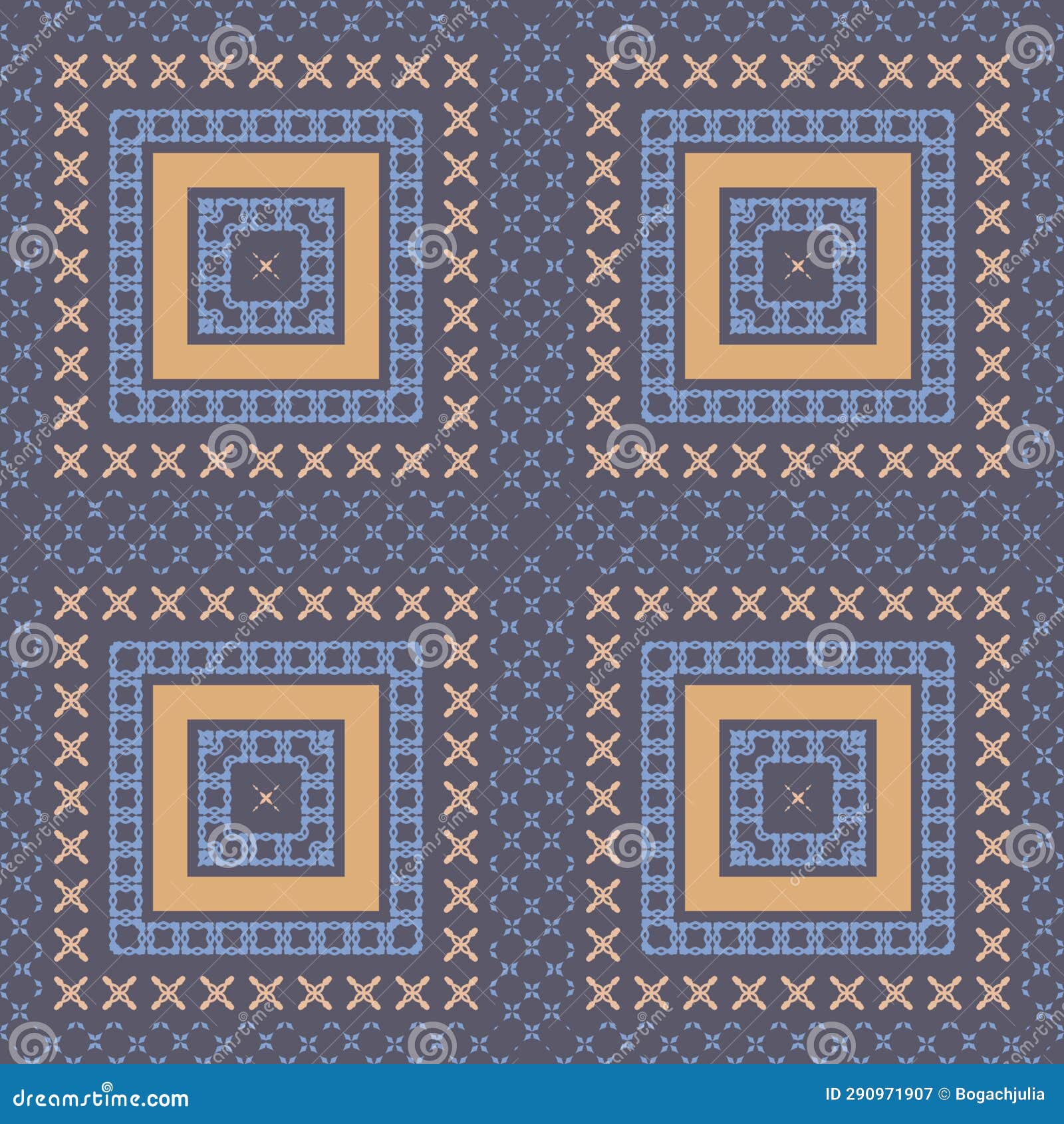 Decorative Seamless Pattern with Beautiful Elements Designs Stock ...
