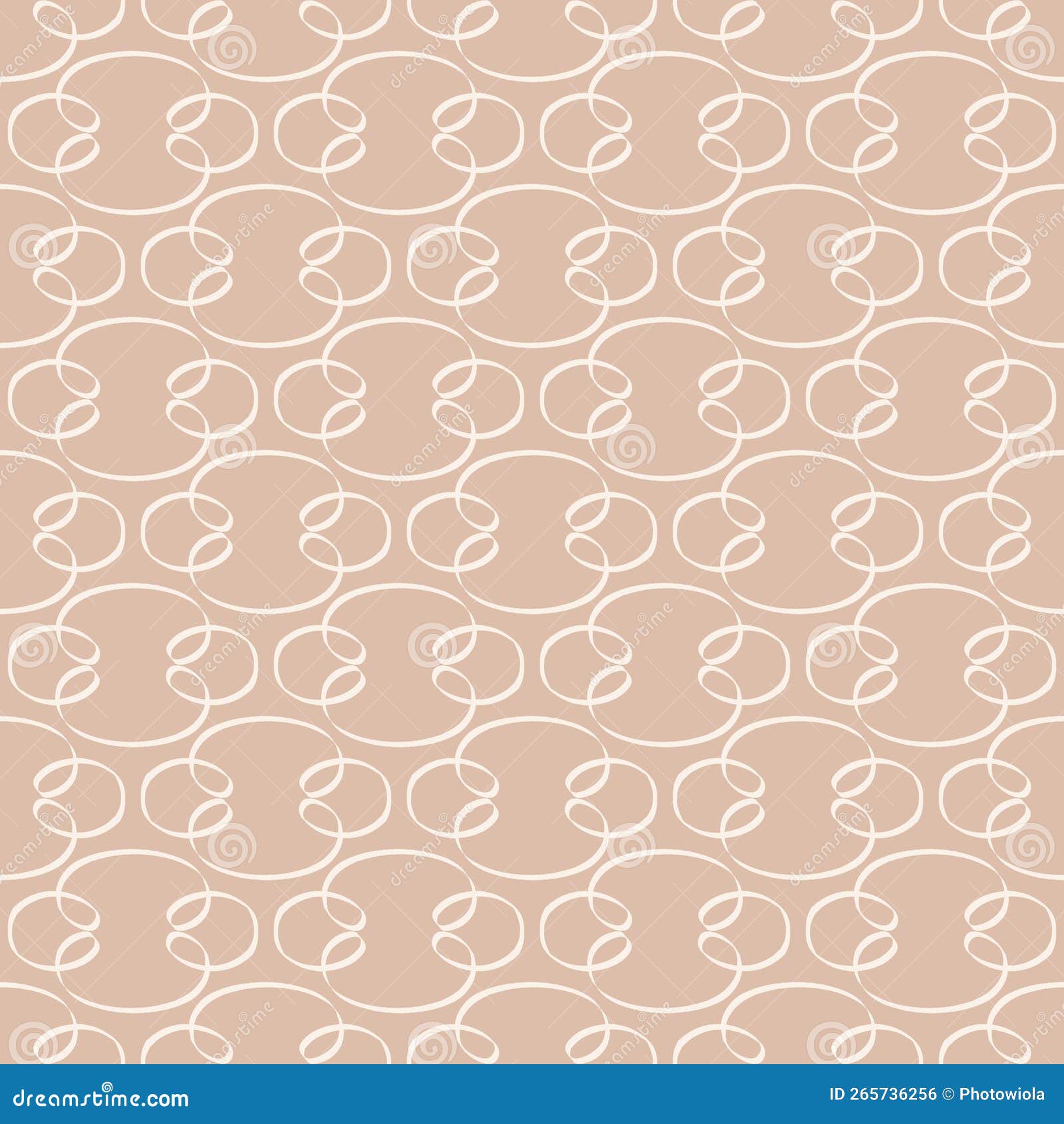 Decorative Seamless Pattern on a Beige Background Stock Illustration ...