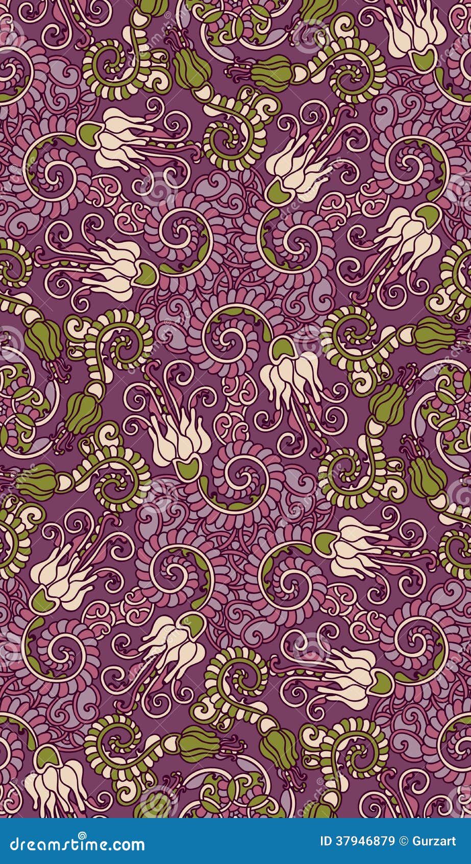 Decorative Seamless Pattern. EPS-8. Stock Vector - Illustration of ...