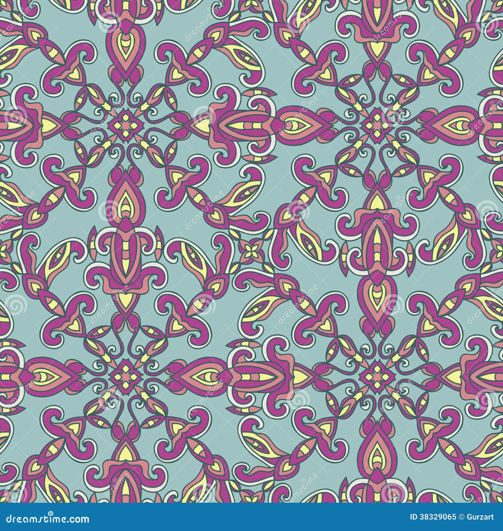 Decorative Seamless Pattern. EPS-8. Stock Vector - Illustration of ...