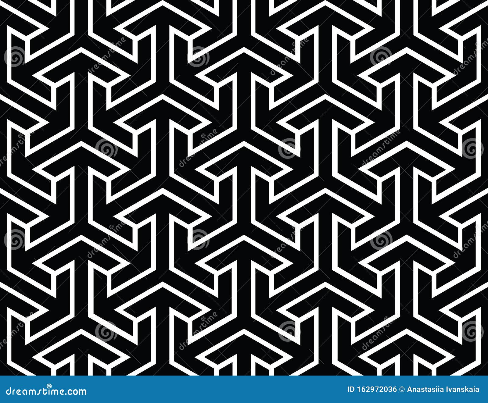 Endless Pattern with Geometric Motif, Vector Decor Stock Vector ...
