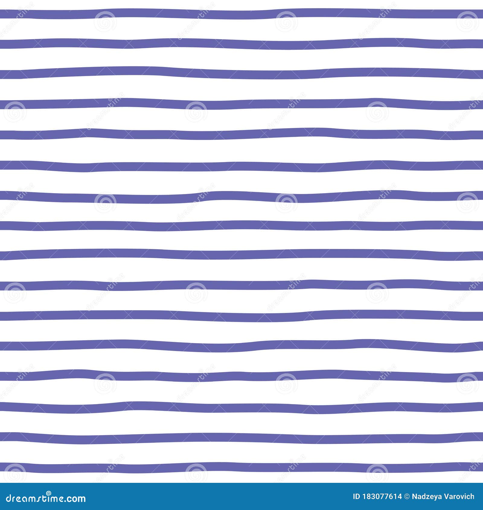 Decorative Seamless Pattern with Handdrawn Blue Lines. Stock Vector ...