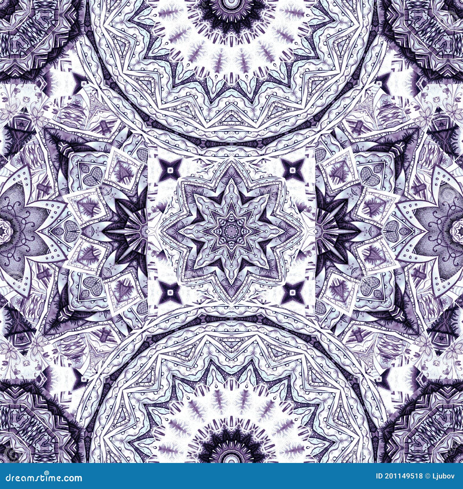 Decorative Seamless Pattern with Mandala Elements. Intricate Vintage ...