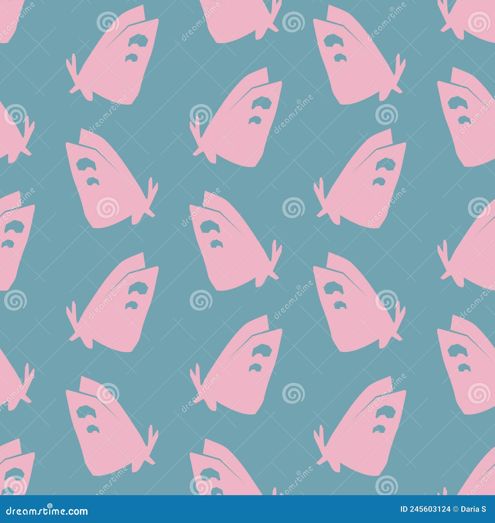 Decorative Seamless Pattern. Simple Abstract Shape Stock Vector ...