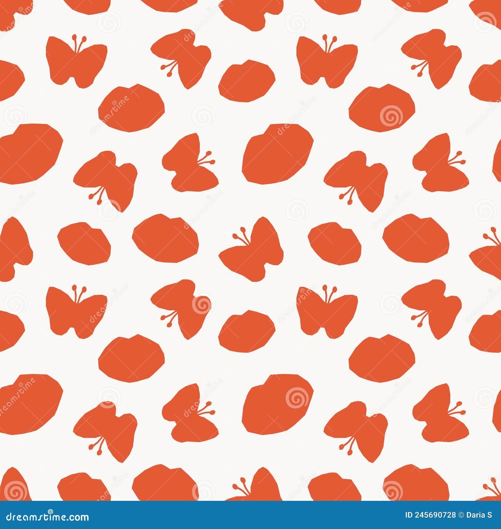 Decorative Seamless Pattern. Simple Abstract Shape Stock Vector ...