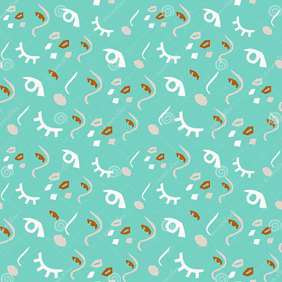 Decorative Seamless Pattern. Simple Abstract Shape Stock Vector ...