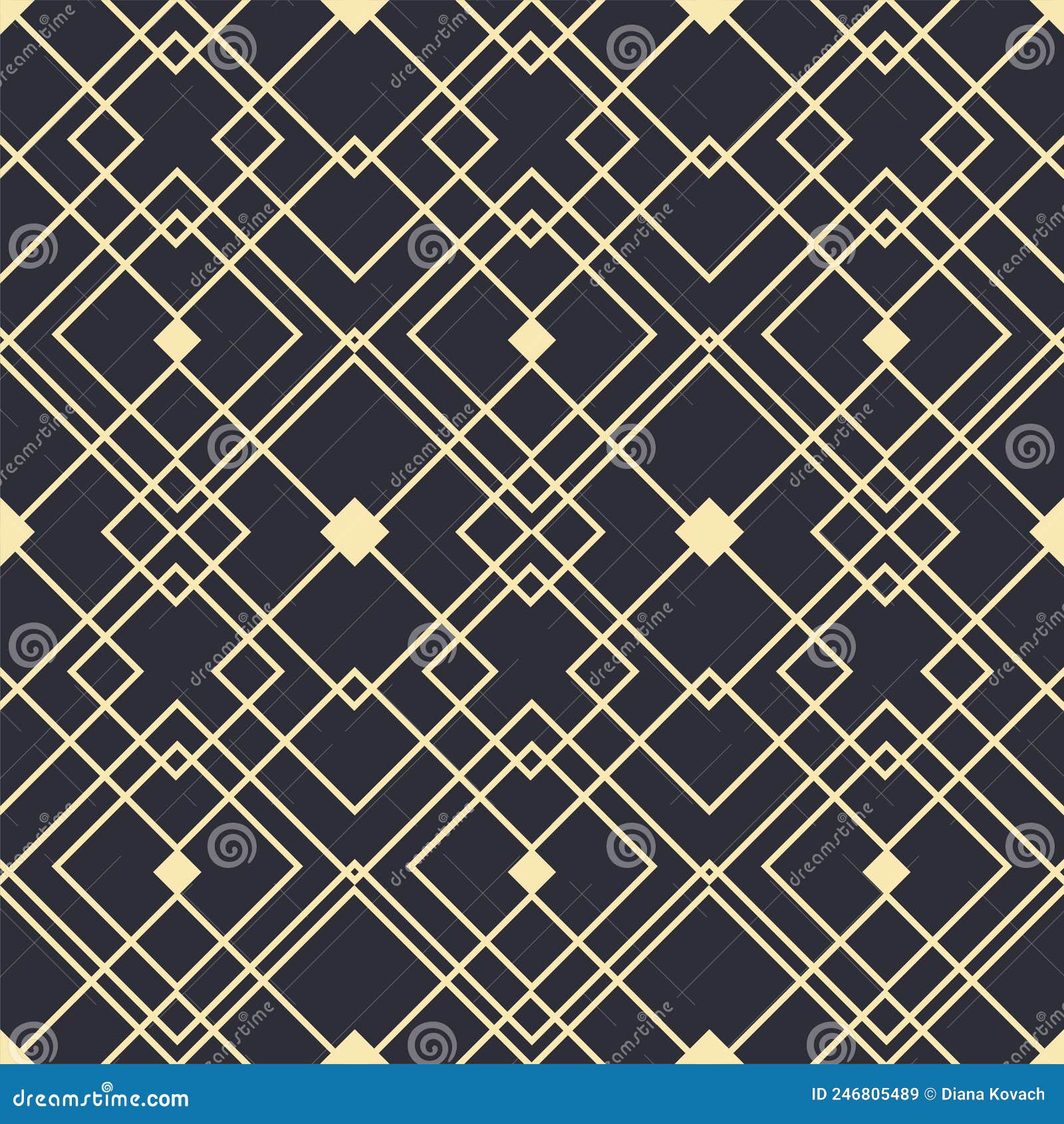 Decorative Seamless Pattern Vector of Different Geometric Forms ...