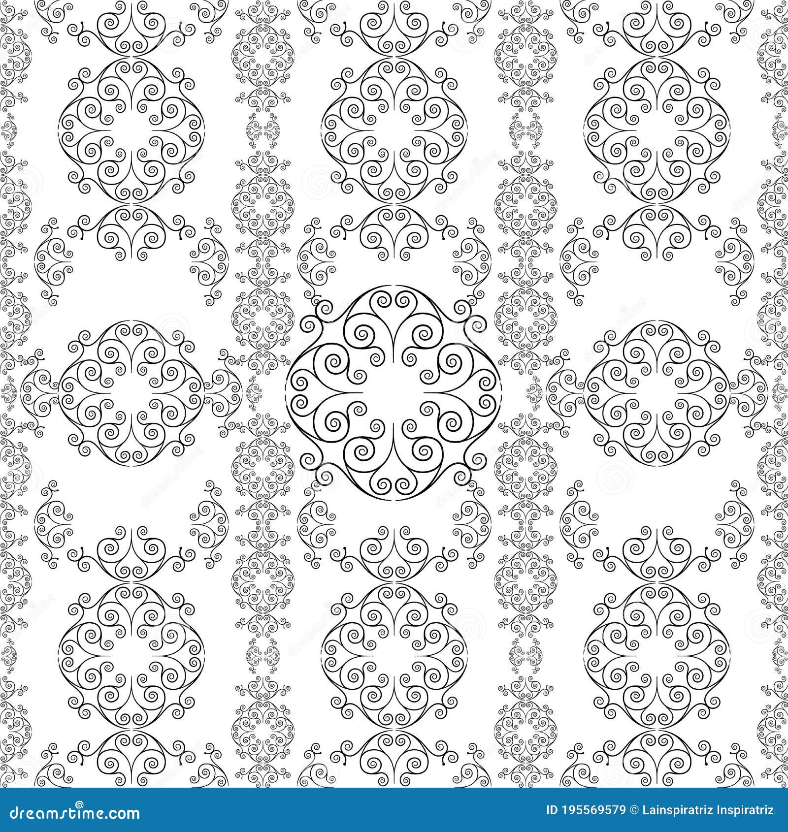 Decorative Seamless Pattern in Vintage Gothic Style Vector with ...