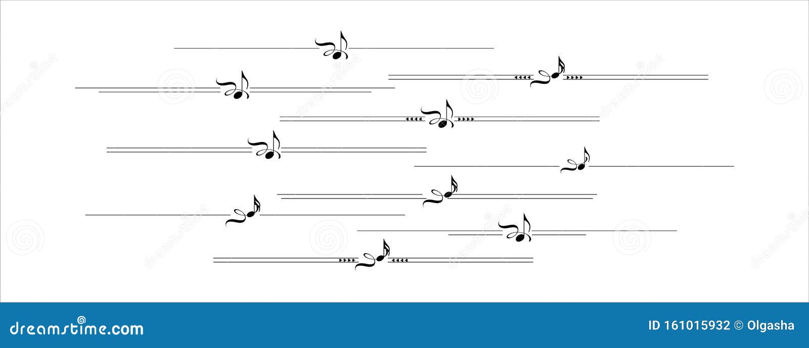 Separator line with notes stock vector. Illustration of children ...