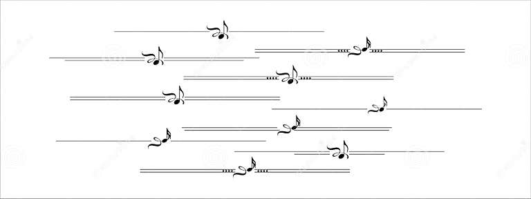 Separator line with notes stock vector. Illustration of children ...