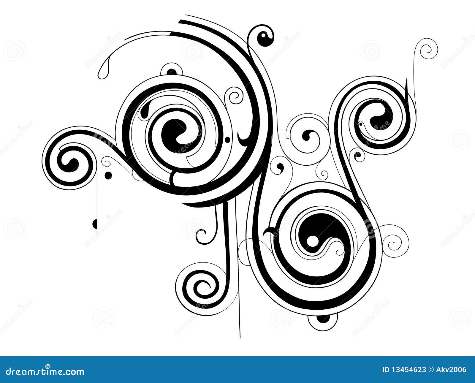 Decorative shape stock vector. Illustration of curves - 13454623