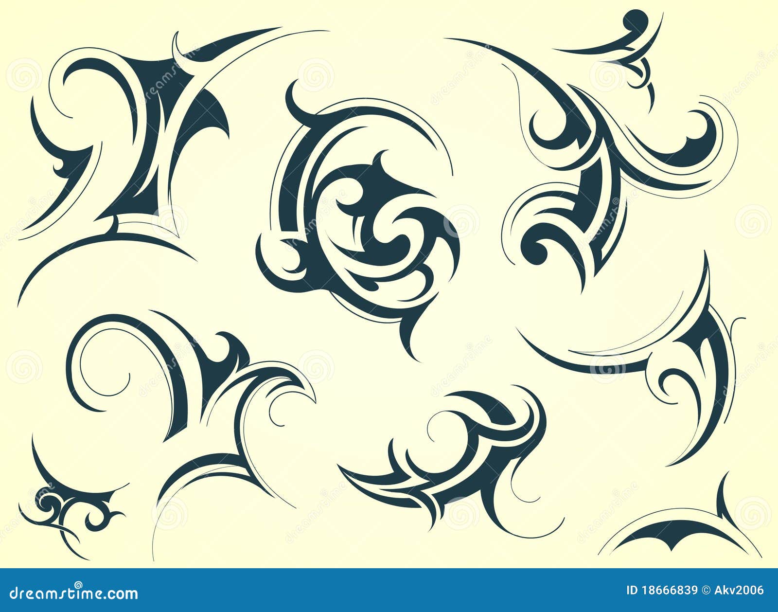 Decorative shapes stock vector. Illustration of design - 18666839