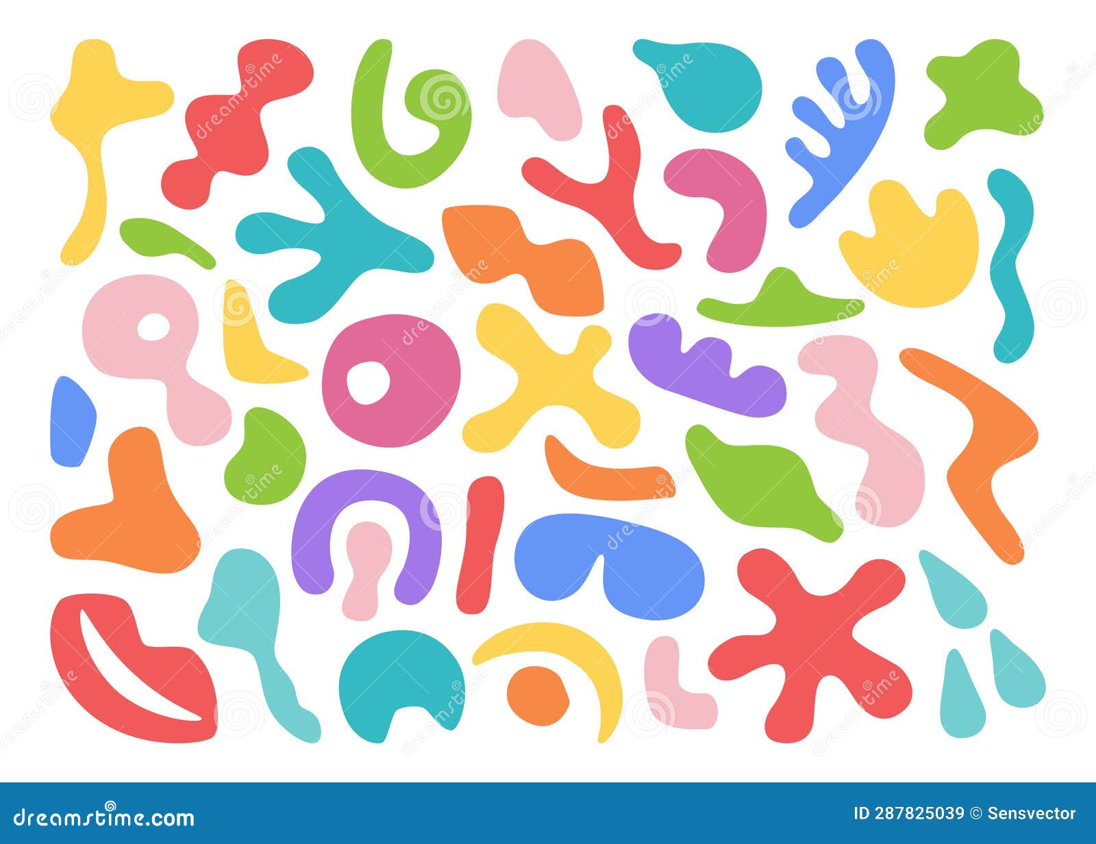 Decorative Shapes, Blobs and Blots Doodles Stock Vector - Illustration ...