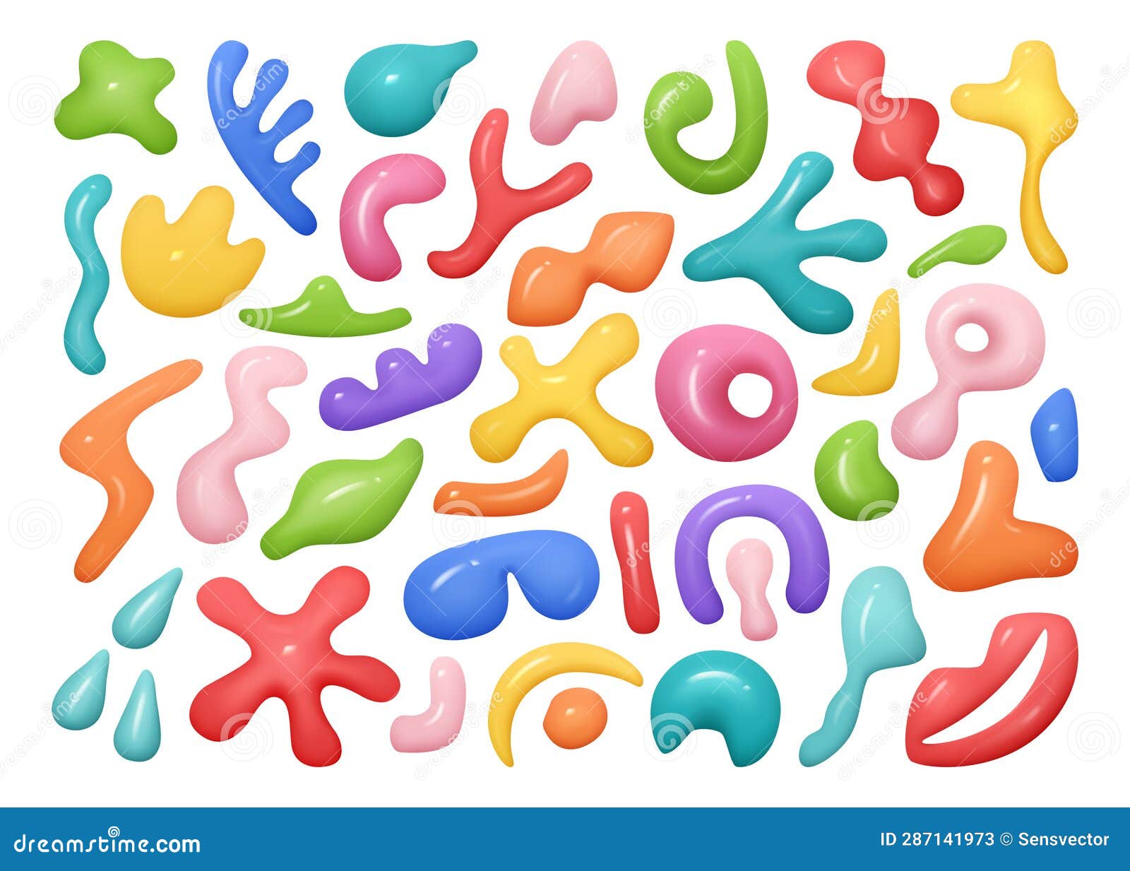 Decorative Shapes, Blobs and Blots Doodles Stock Vector - Illustration ...