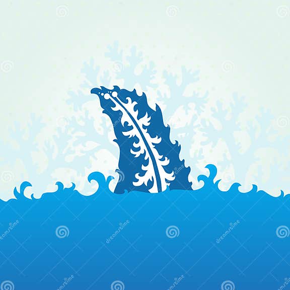 Decorative shark fin stock vector. Illustration of decorative - 32570036