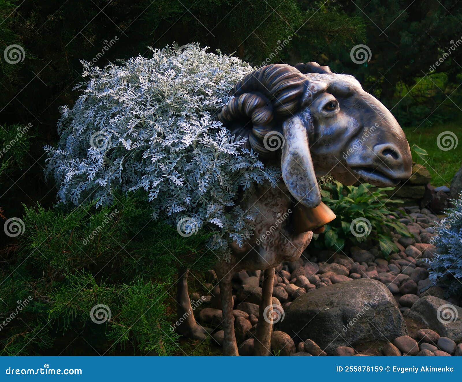 Decorative Sheep in the Garden Stock Image - Image of garden, sheep ...