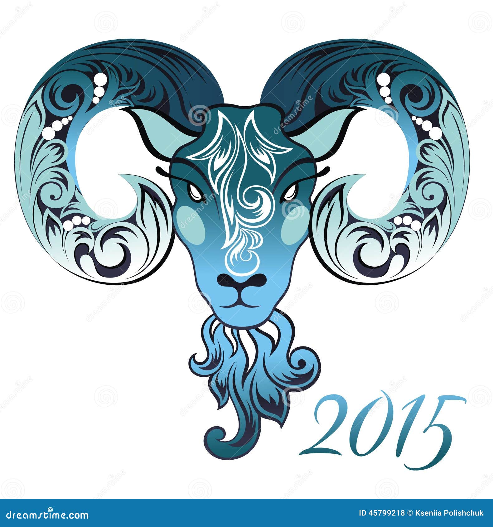 Decorative Sheep. Symbol of 2015 Stock Vector - Illustration of element ...