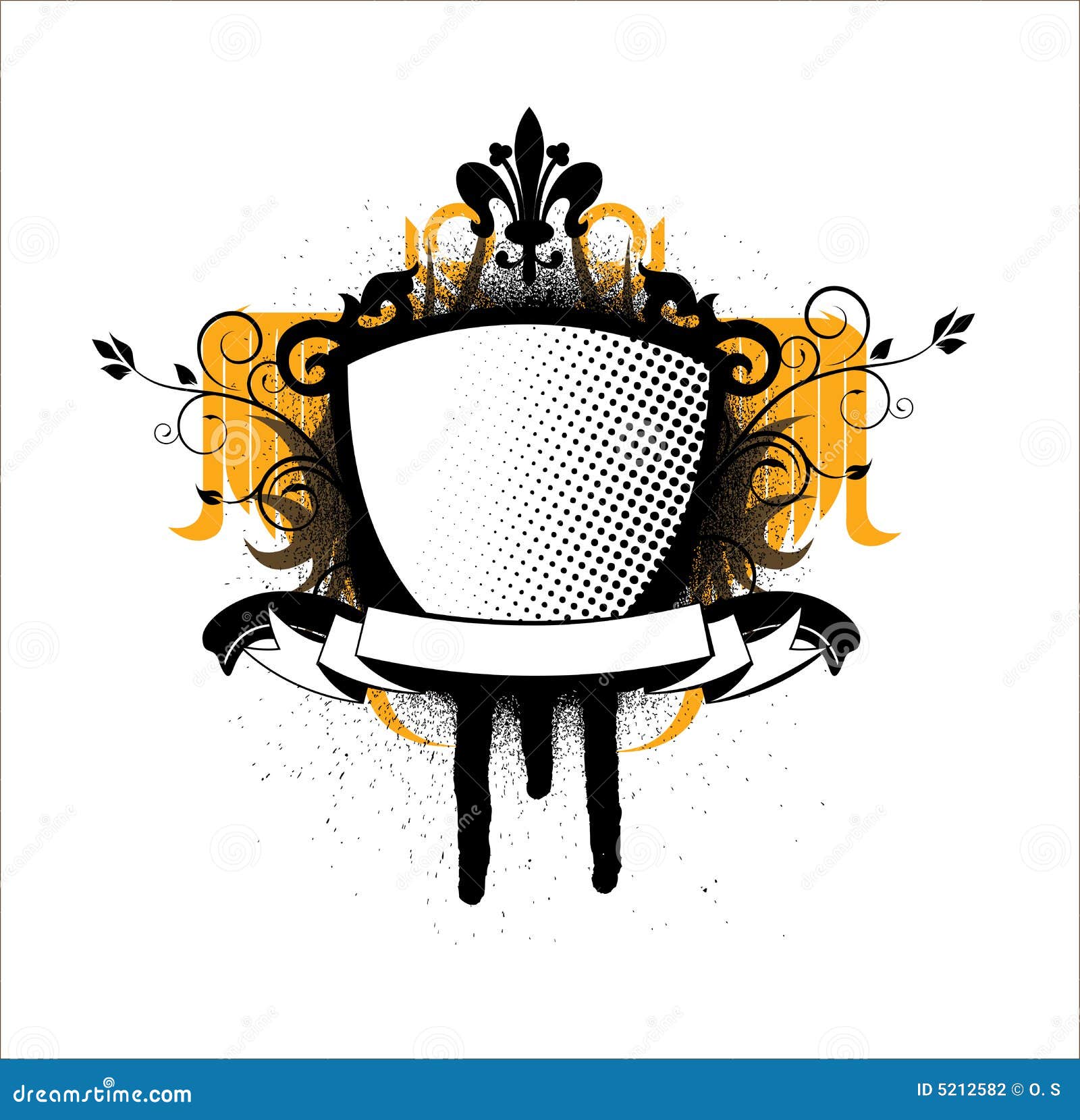 Decorative Shield and Banner Stock Vector - Illustration of design ...