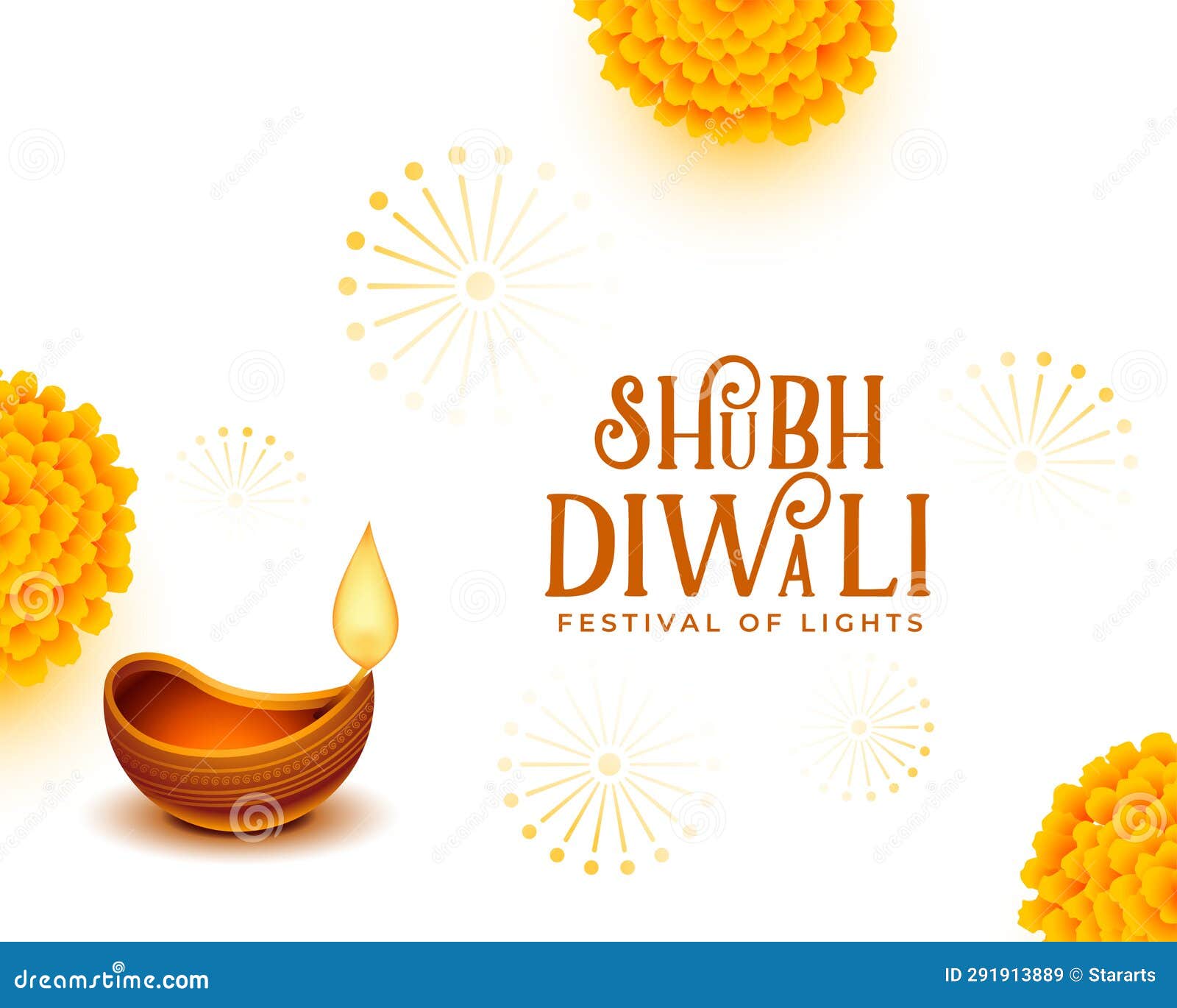 Decorative Shubh Diwali Occasion Vector Design Illustration Stock ...