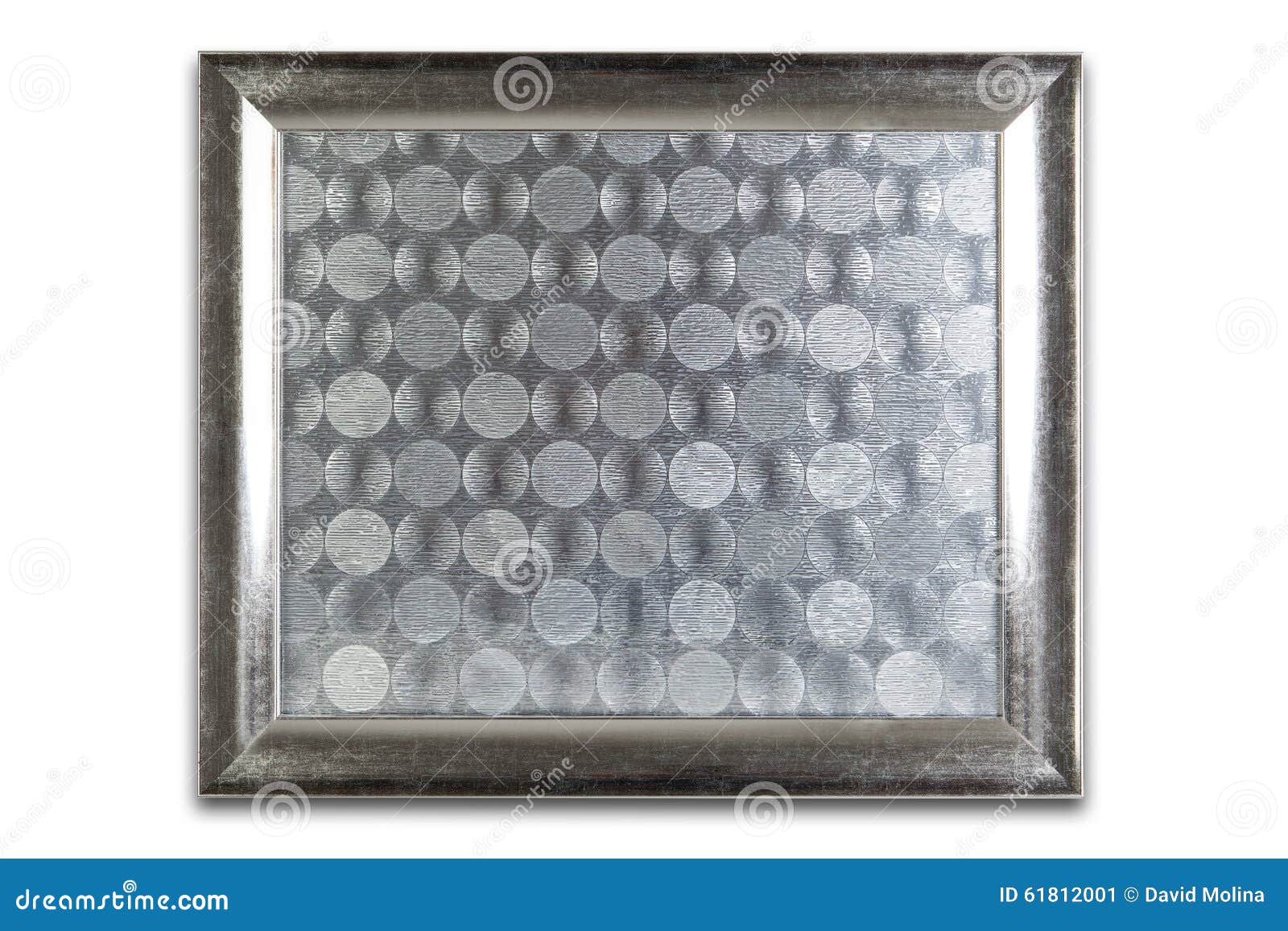 Decorative Silver Frame Isolated White Silver Pattern Insid Stock ...