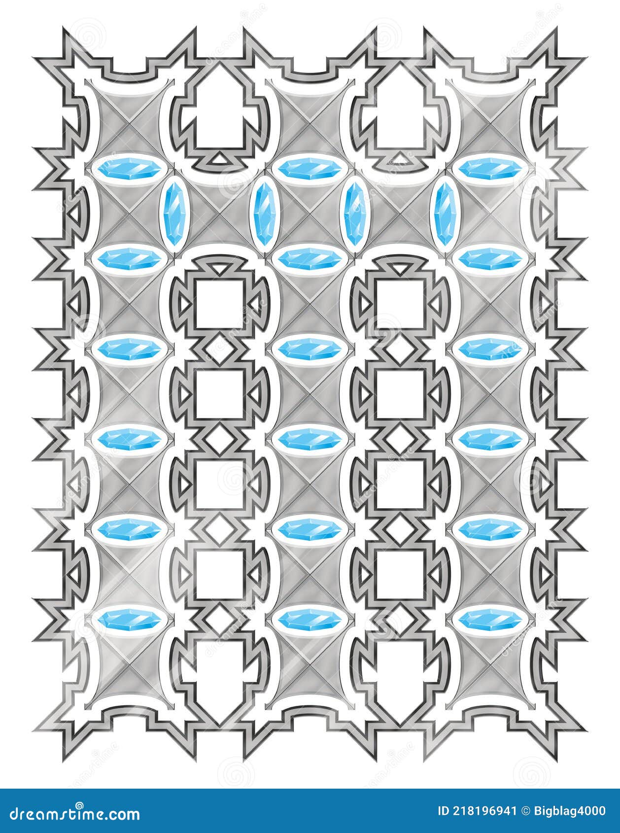 Decorative Silver Letter with Blue Gems Isolated on White Background ...