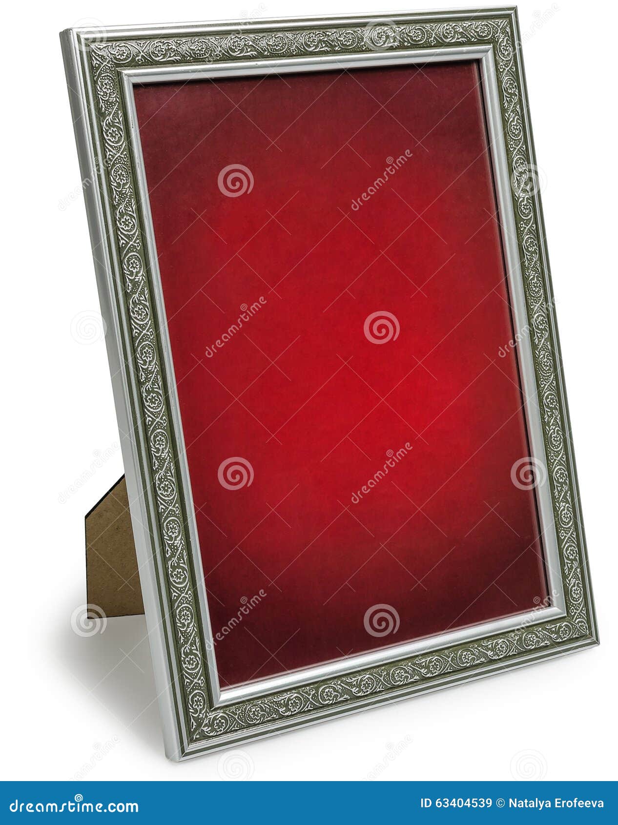Decorative Silver Metal Frame with Clipping Path Isolated Background ...