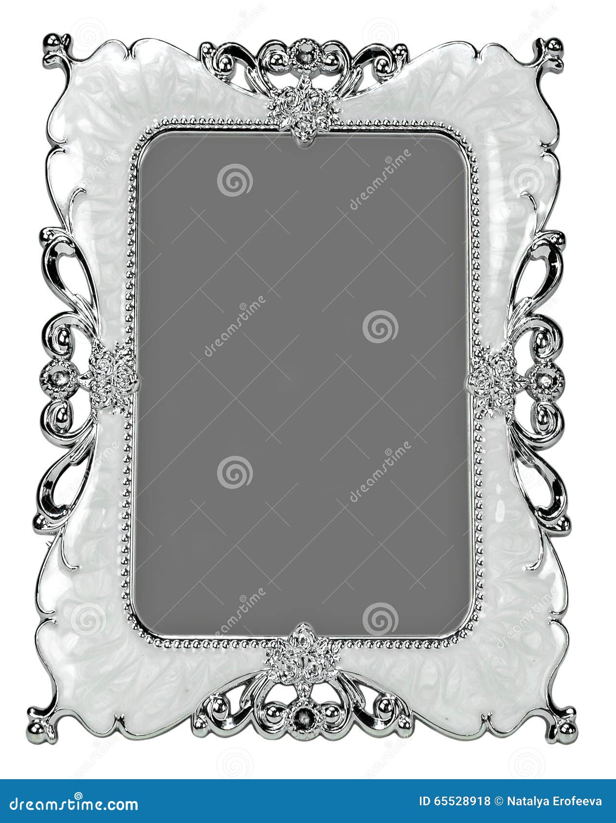Decorative Silver Pearl Frame Standing Straight Stock Photo - Image of ...