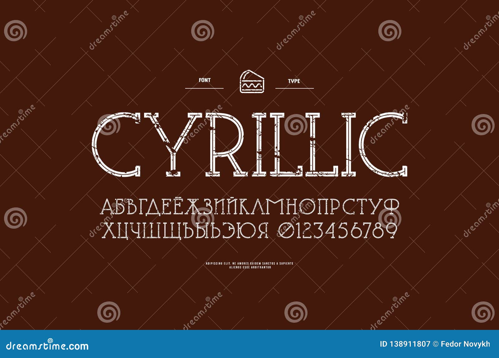 Decorative Slab Serif Font with an Internal Contour Stock Vector ... Decorative Slab Serif Font with an Internal Contour Stock Vector ...