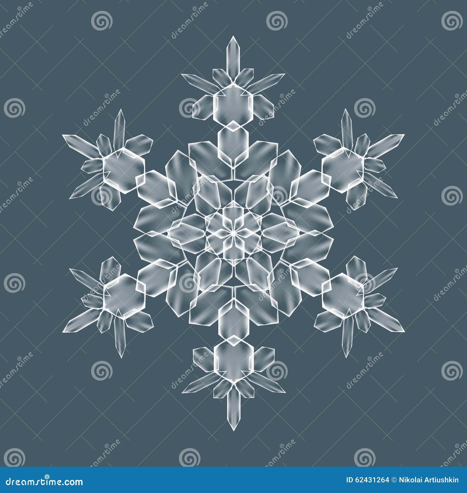 Decorative Snow flake stock vector. Illustration of decoration - 62431264