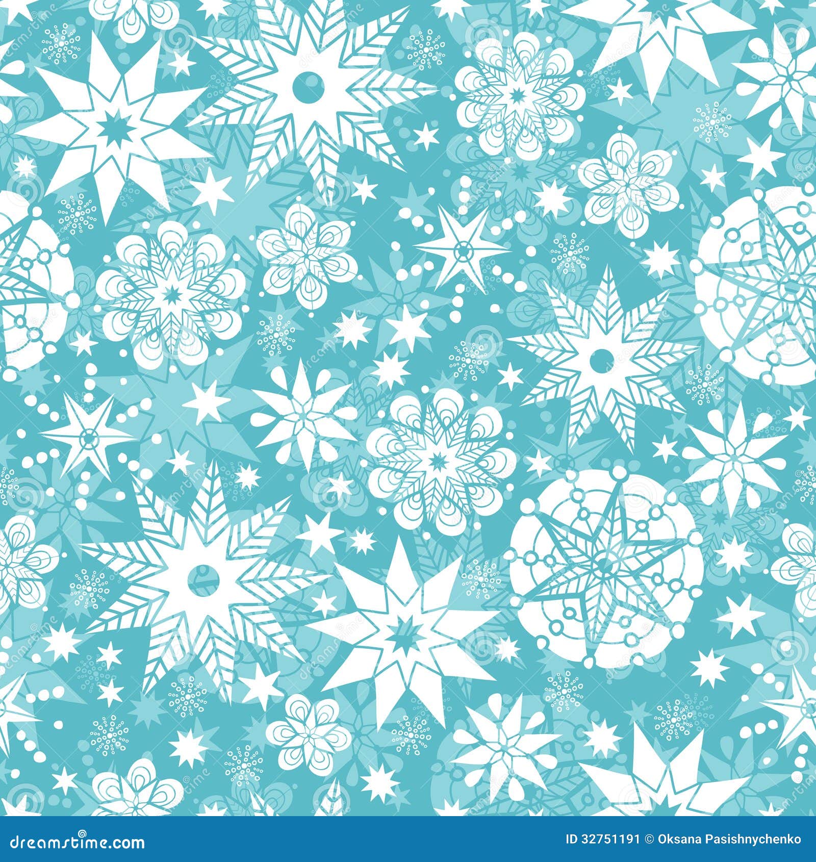 Decorative Snowflake Frost Seamless Pattern Stock Vector - Illustration ...